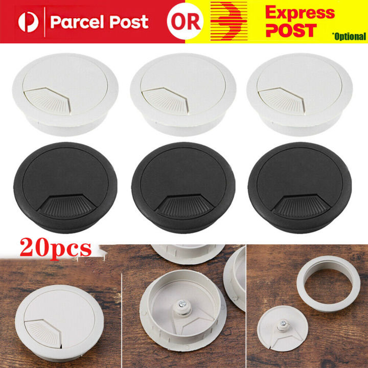Surface Port Wire Hole Cover 50mm 20pcs Computer Desk Table Grommet ...