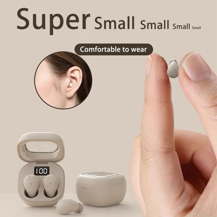 Small Invisible Sleep Wireless Earphone TWS Bluetooth 5.3 Headphones ...