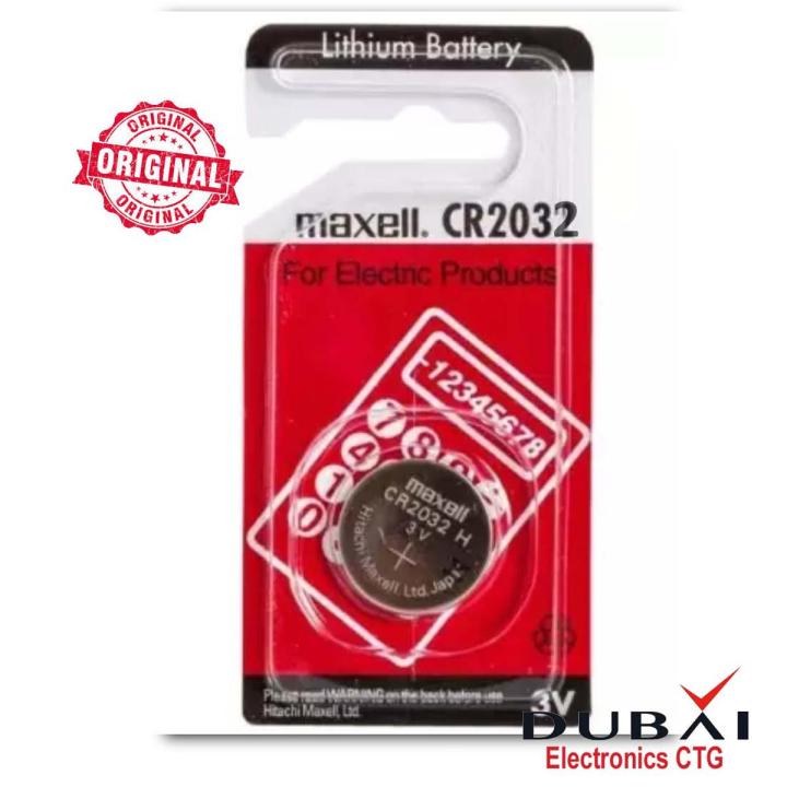 CR-2032 Maxell, Made In Japan. Bios Motherboard 3V Lithium Battery ...