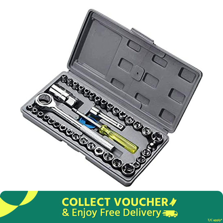 40 In 1 Pcs Wrench Tool Kit & Screwdriver And Socket Set | Daraz.com.bd