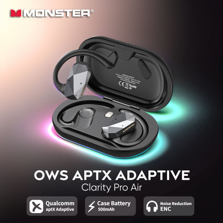 Monster Clarity Pro Air OWS Headphones Qualcomm aptX Adaptive Wireless ...