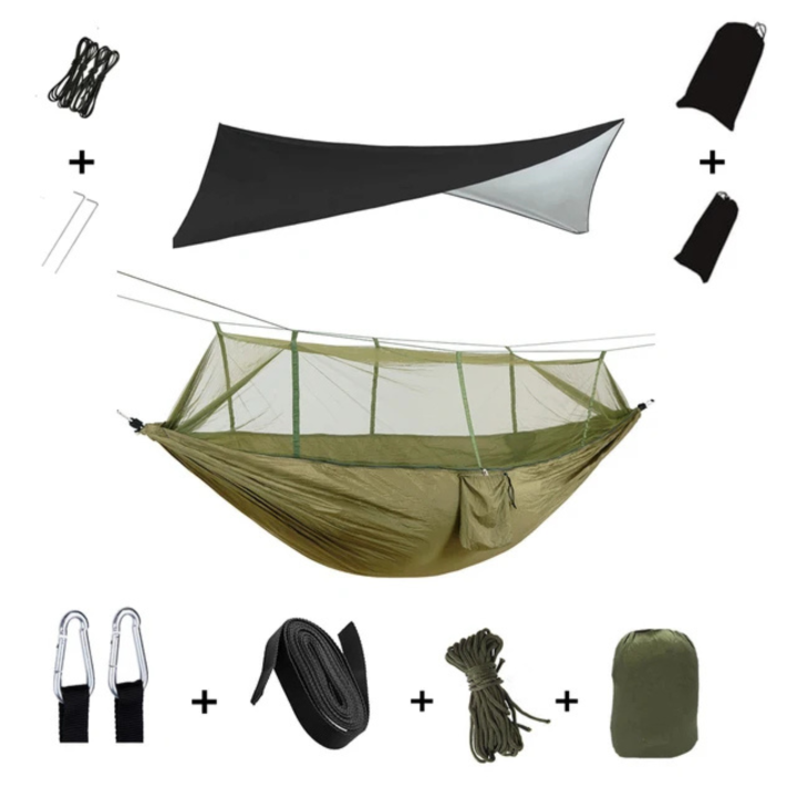 High Quality Nylon Camping Outdoor Hammock with Mosquito Net ...