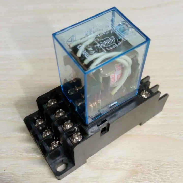AC 220V 14-Pin Electromagnetic Relay with PTF14A Socket Base | Daraz.com.bd