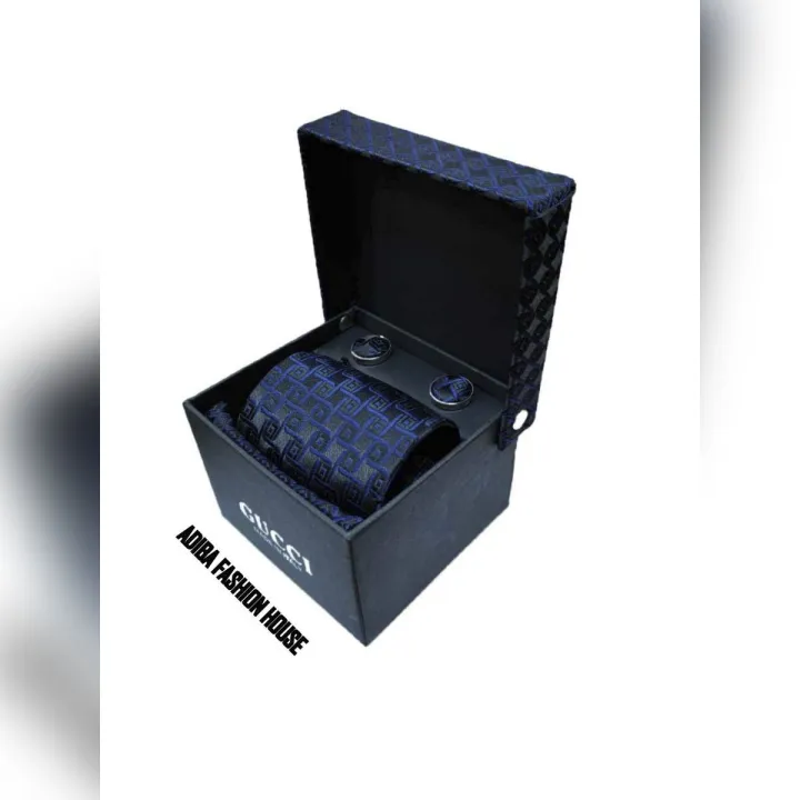 Exclusive Tie with Cuff-link & Pocket Square | Daraz.com.bd