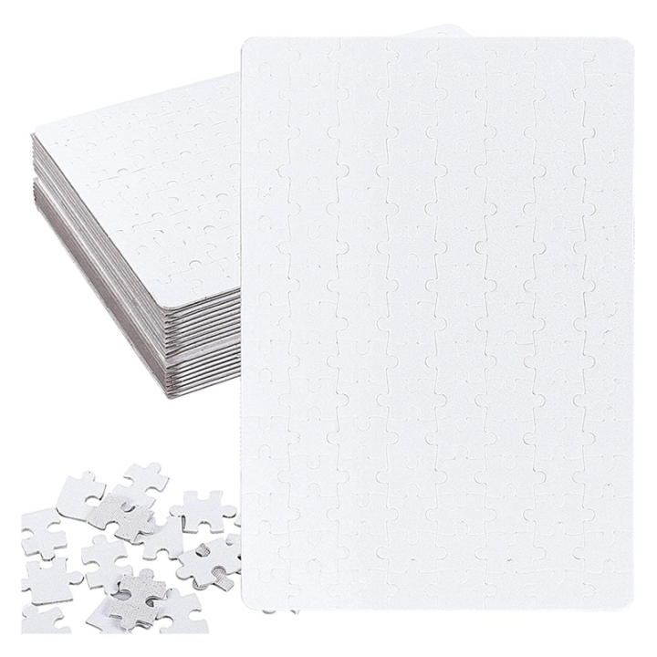 20 Sets Blank Sublimation A4 Jigsaw Puzzle with 120 Pcs DIY Heat Press ...