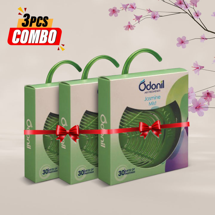 Pack of 3 Odonil Natural Air Freshener Block Jasmine Mist - 48g x 3 ...