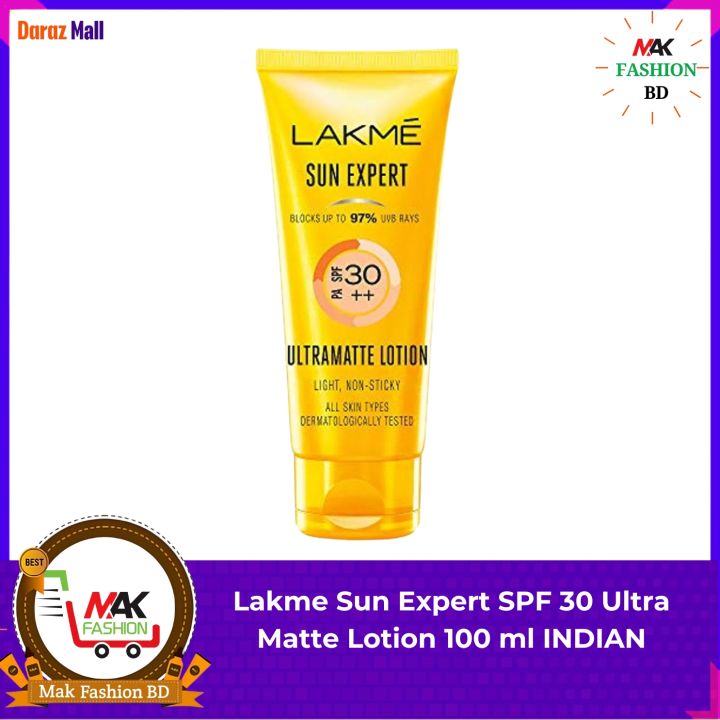 Lakme Sun Expert SPF 30 Ultra Matte Lotion 100 ml INDIAN | Daraz.com.bd