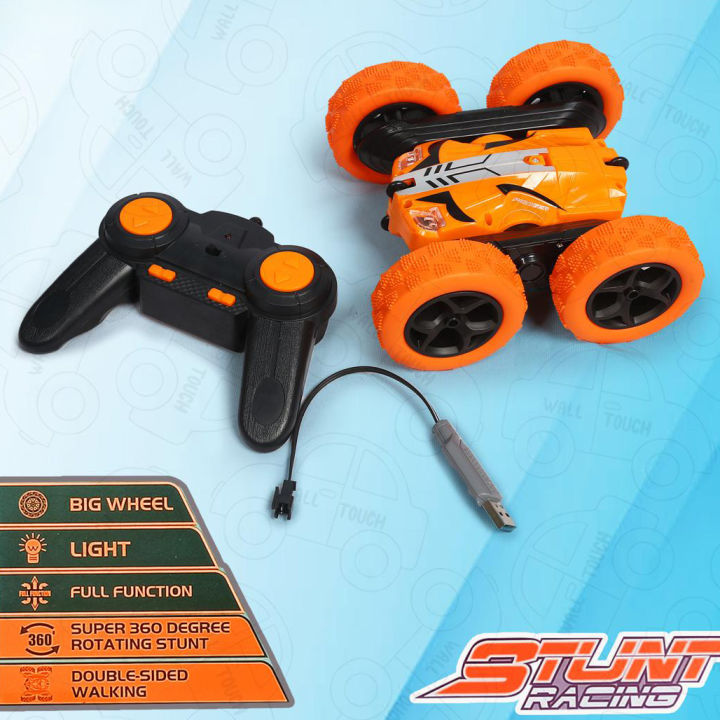 STUNT RACING Remote Control double flip Rechargeable Car High Speed ...