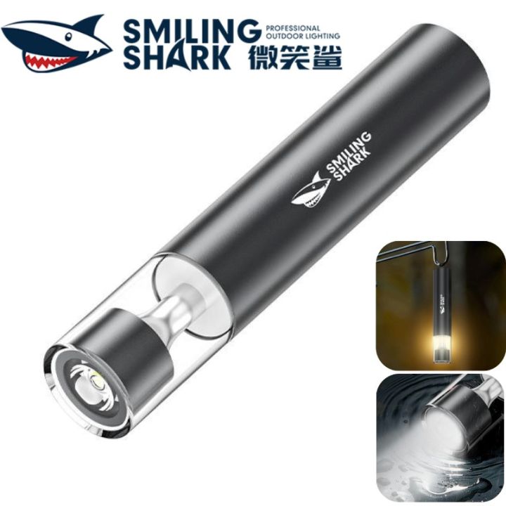 SMILING SHARK SD5373 LED Mini Torch Light 7Mode White Warm Light Type-c ...