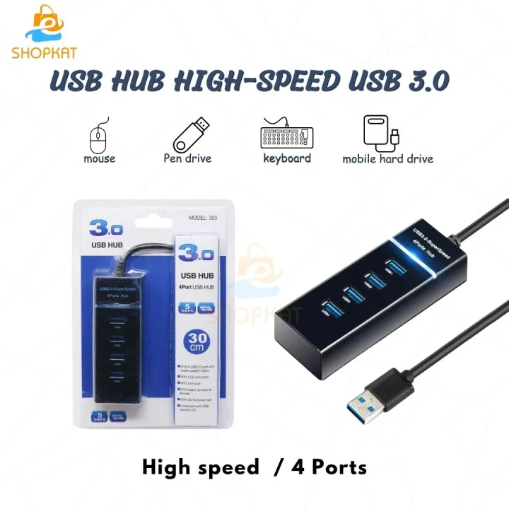 4 ports of high-speed USB hub high-speed USB 3.0 SPLETER BLACK | Daraz ...
