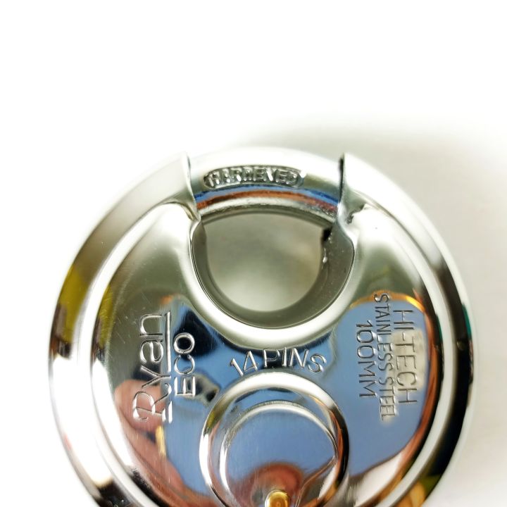 90 mm Stainless Steel ultra disc lock with 14pins Brass Dimple 04 Keys ...