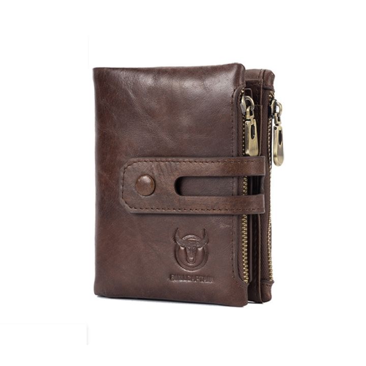 BUFF CAPTAIN 021 Leather Men Vertical Wallet Short Multi-Function ...