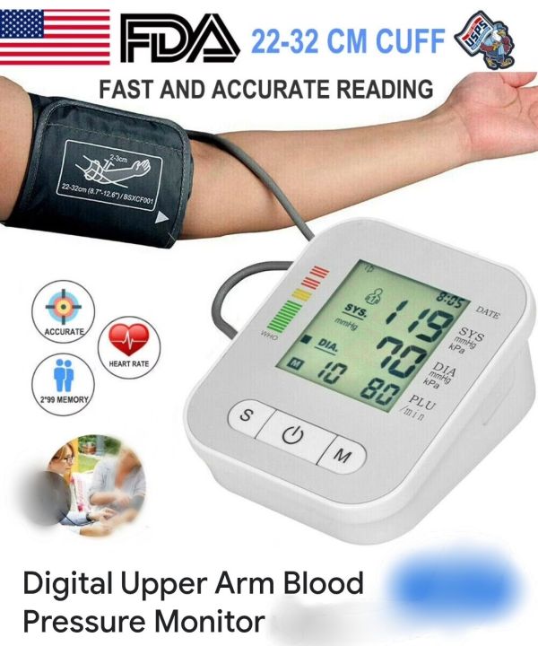 Electronic Blood Pressure Monitor | Digital BP Machine with Arm Cuff ...