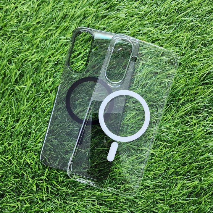 For Samsung A56 Magsafe Transparent PC Hard Crystal Back Cover | Daraz ...