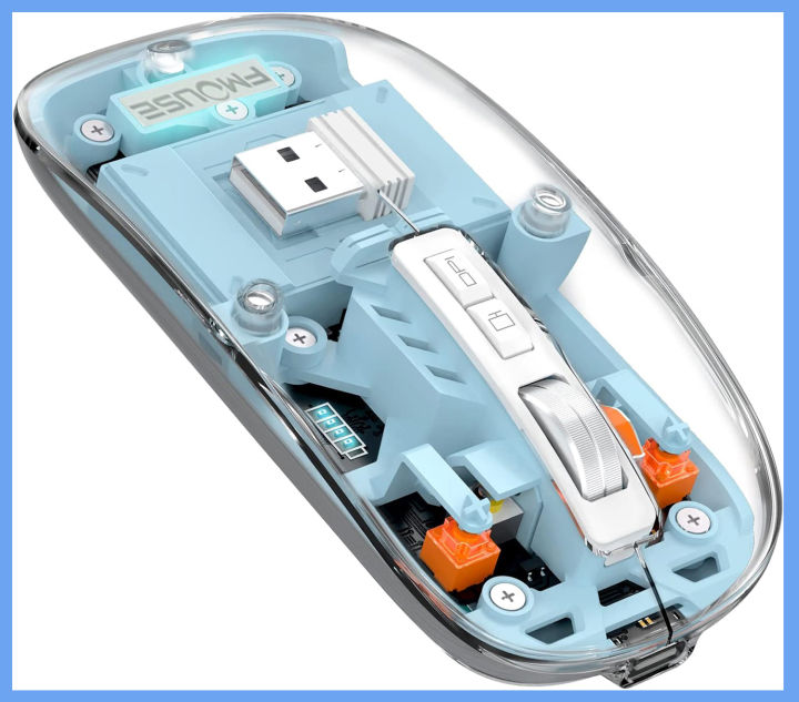 F-Mouse M133 Transparent Bluetooth Mouse and Wireless Type C ...