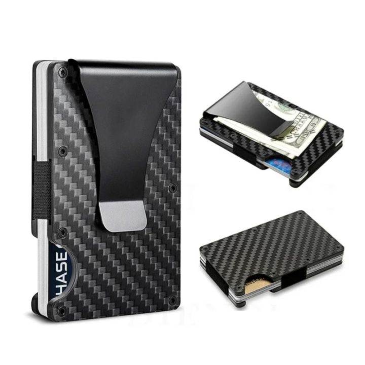 Anit Rfid Card Holder Men Wallets Slim Thin Metal Purse Male Magnetic ...
