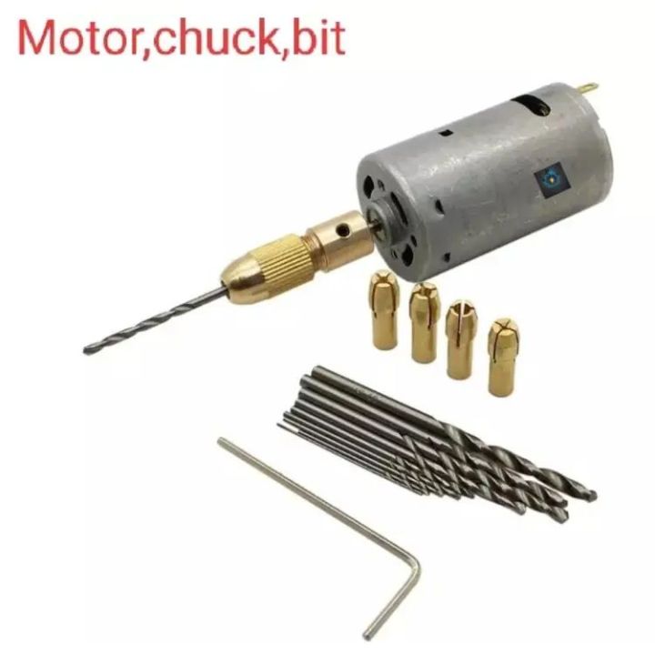 Progressive - Superb Quality - DC12 Volt Drill Motor,Chuck and Bit ...