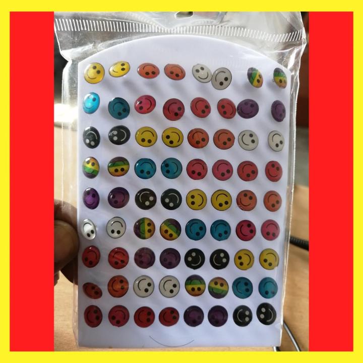 Tiny Cute Emoji and Character Earring - 10 pair | Daraz.com.bd
