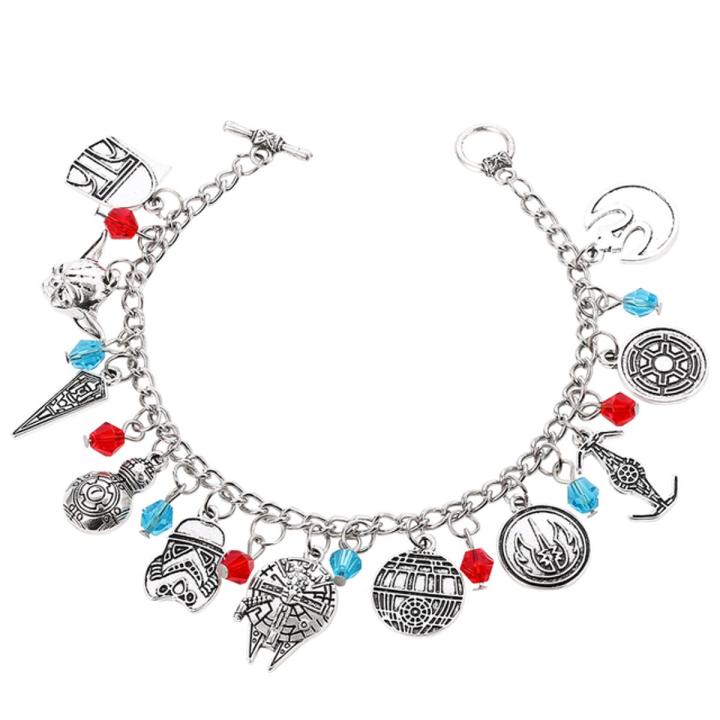 Classic Sci Fi Movie Star Wars Bracelet Jedi Knight Death Star Imperial ...