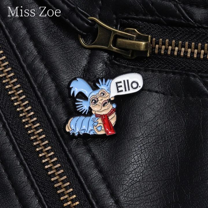 Labyrinth Ello Worm Enamel Pin Custom 80S Retro Animation Nostalgia ...
