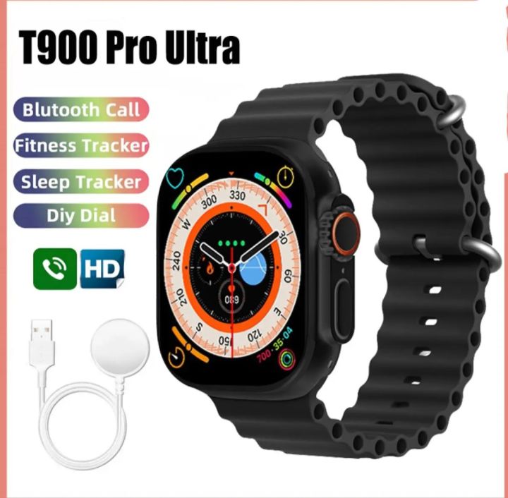 T900 Ultra Smart Watch Bluetooth Calls Wireless Charger Men Women Sport ...