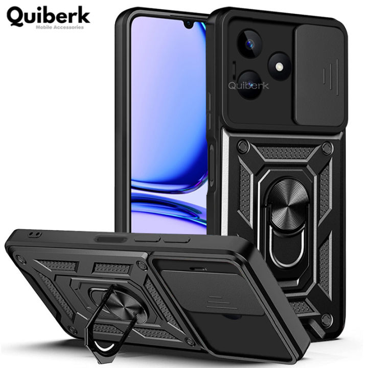 Quiberk for Realme C51 / C53 / Narzo N53 / Note 50 Phone Case Slide Camera Cover Magnetic ...