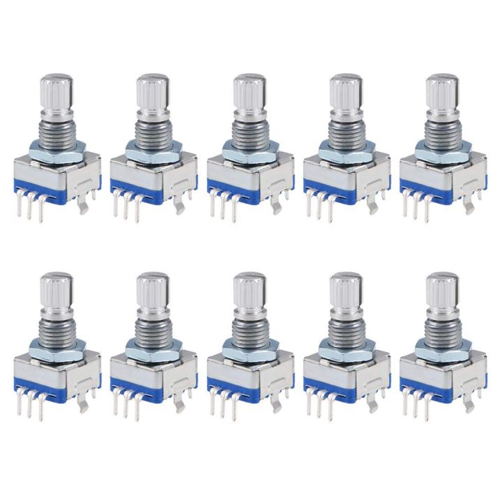 360 Degree Rotary Encoder Code Switch EC11 5 Pins 15mm Shaft 10Pcs ...