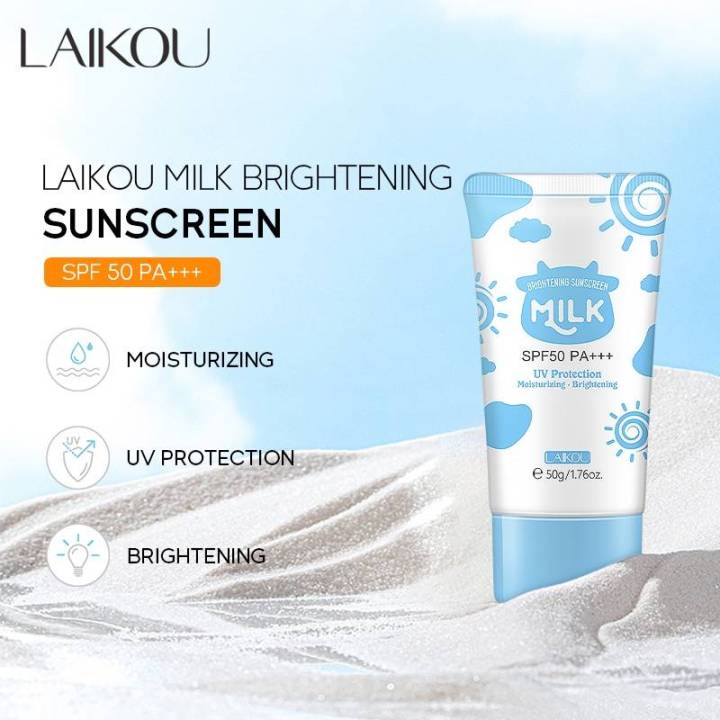 LAIKOU Milk Sunscreen SPF 50 PA+++ UV Protection 50g | Daraz.com.bd