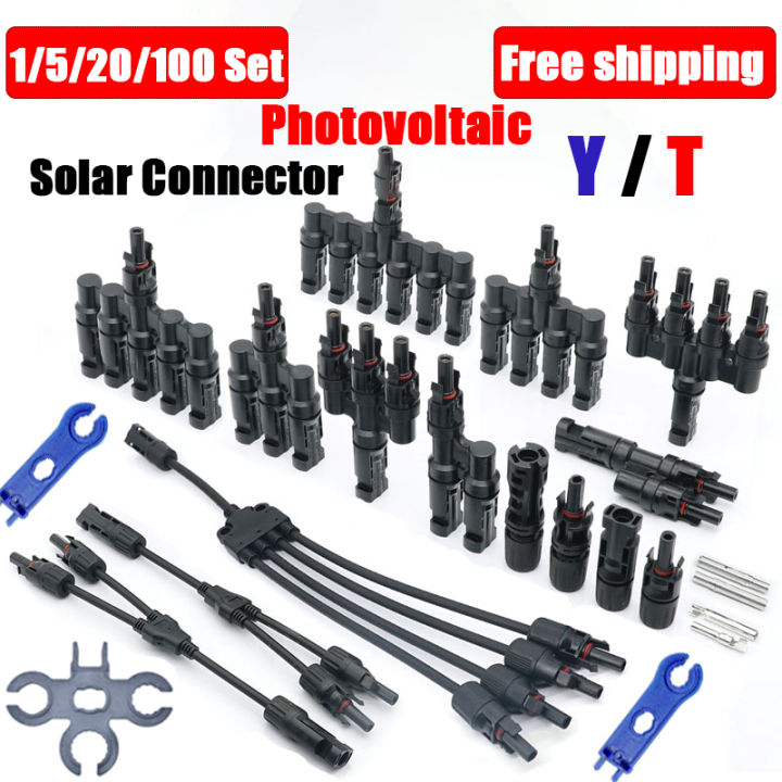Photovoltaic Solar PV Connector Y Type T Type 30A 50A 1000V 1500V 3 4 5 ...