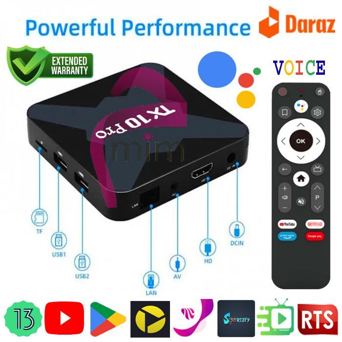 #TX10 Pro 8K Android TV Box & Voice Remote | Daraz.com.bd