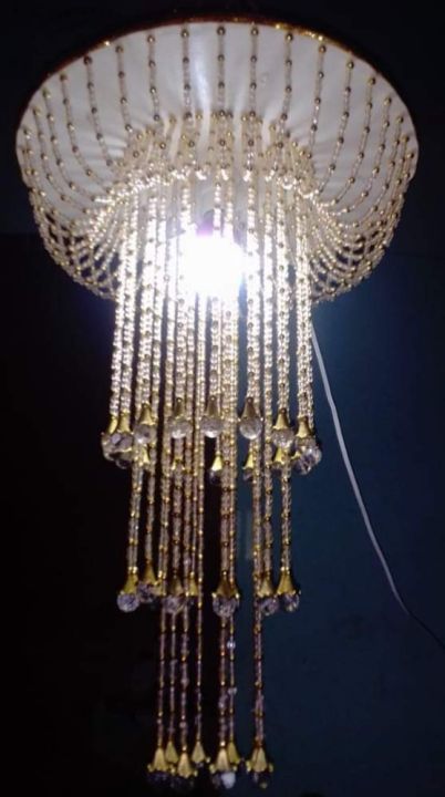 Crystal Chandelier Pendant Lamp Ceiling Light Fixture Jhar Bati By anam ...