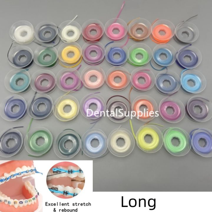 1 Roll Dental Elastic Powerchains For Braces Orthodontics Ligature ...