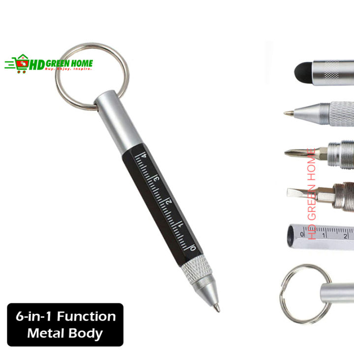 Metal 6-In-1 Multifunction Stylus Pen Mini Capacitive Touch Pen With ...