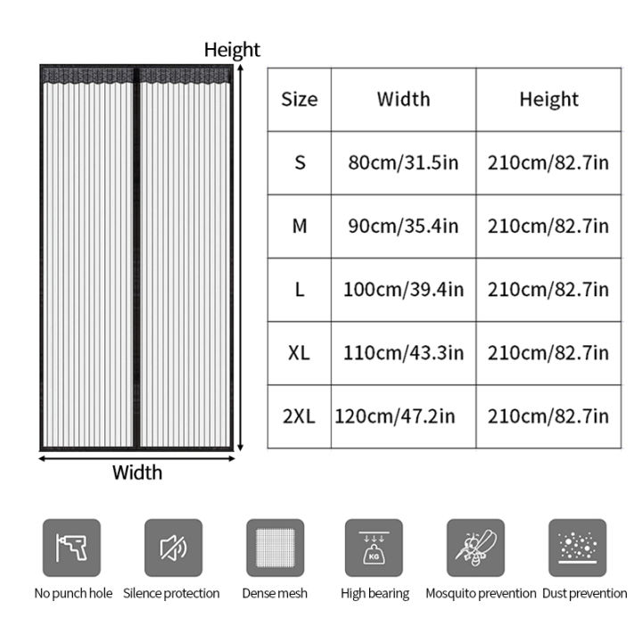 Mosquito Net Magnetic Mosquito Screen Mesh Automatic Closing Door ...
