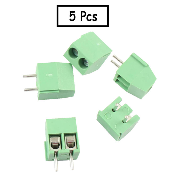 (5 Pcs) 3.5mm Pitch 2 pin 2 way PCB Straight Screw Terminal Block ...