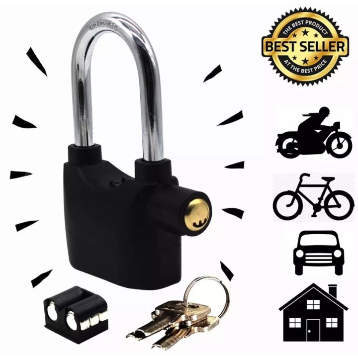 Alarm Lock BIG SIZE Security Alarm Lock for Bike and Door Security ...