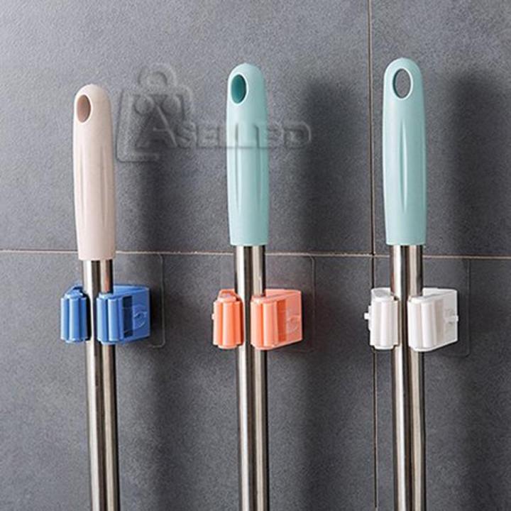 Folding Rack Hanger On Walls Kitchen Tool Storage Rack Mop Organizer ...