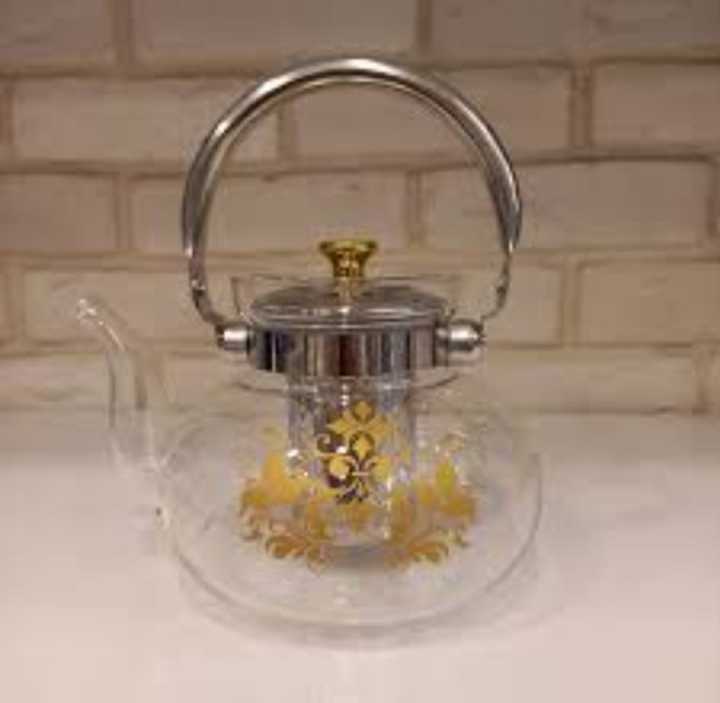 Heat Resistant Glass Teaset Flower Tea Pot Puer Kettle Coffee Teapot ...
