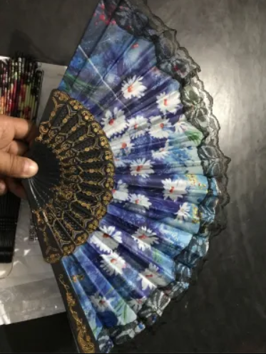 Folding Fan Lace Hand Fan Dance Party Wedding Decor Fan Chinese Hand ...