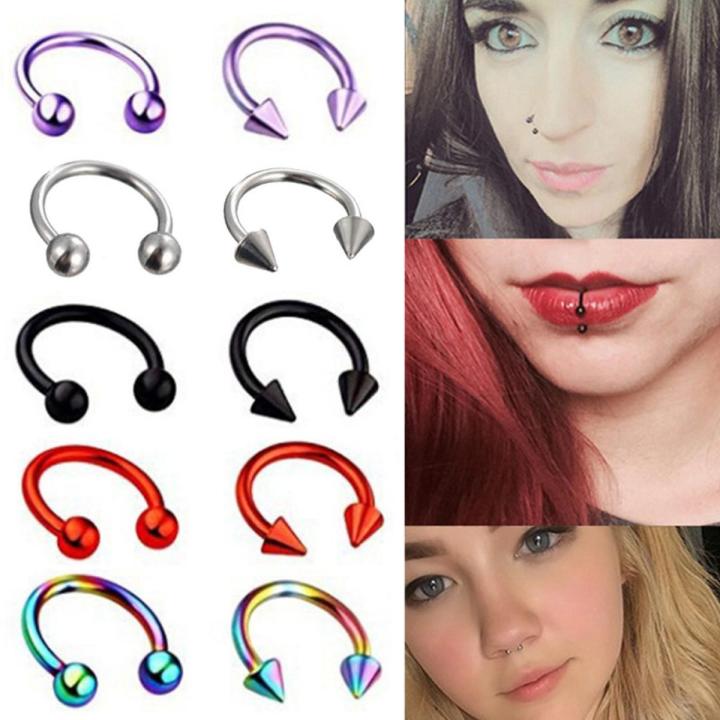 【Storewide Sale】 1Pc Conical Round Head Stainless Steel Nose Ring ...