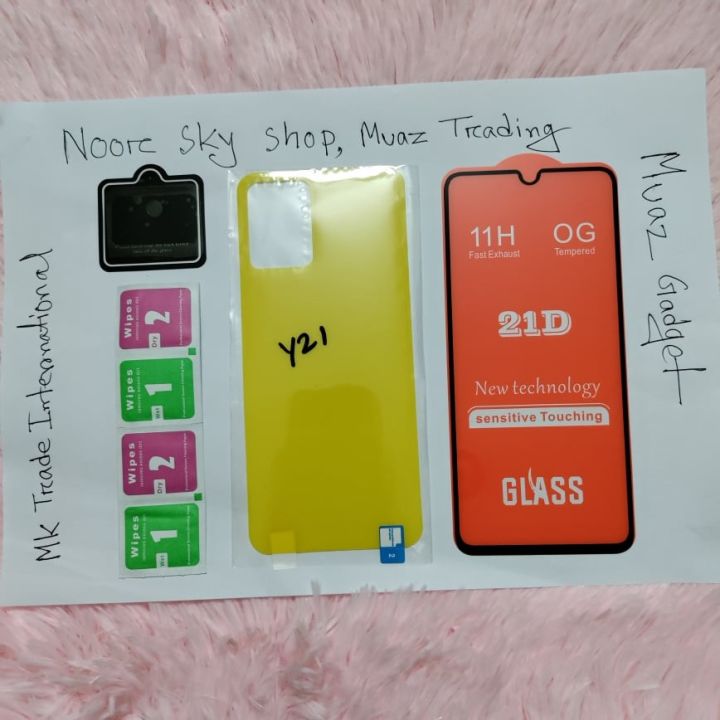 【Youyi】Vivo Y21 Combo Pack 3 in 1 (Screen & Back Transparent Poly ...