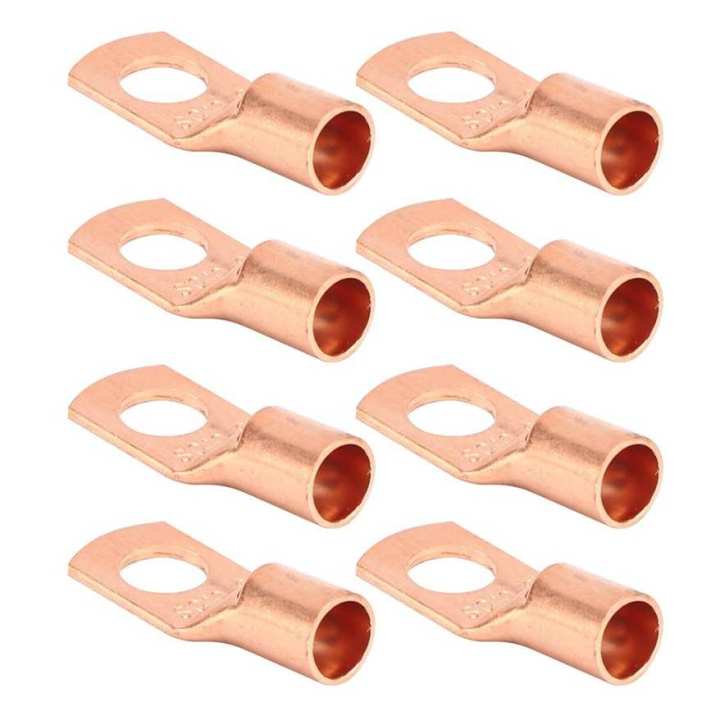 50Pcs Copper Ring Lug Terminal Bagged Cold Pressed Red SC Series ...