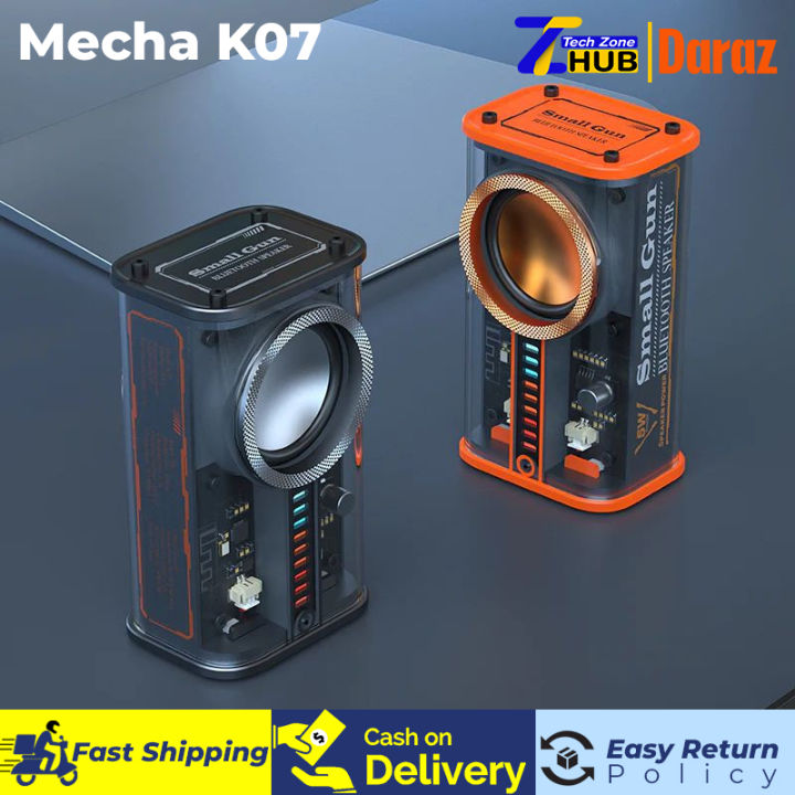 Mecha K07 Transparent Wireless Portable Bluetooth Speaker Sound TWS Stereo Cyberpunk Music ...