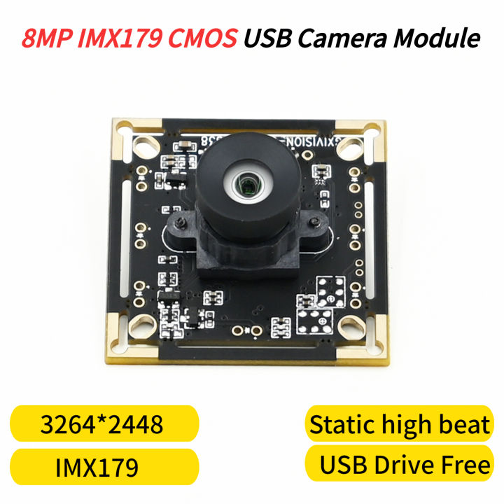 GXIVISION IMX179 USB Camera Module 8MP,HD Webcam 8 Megapixel,3264x2448 15fps,Fixed Focus,Static ...