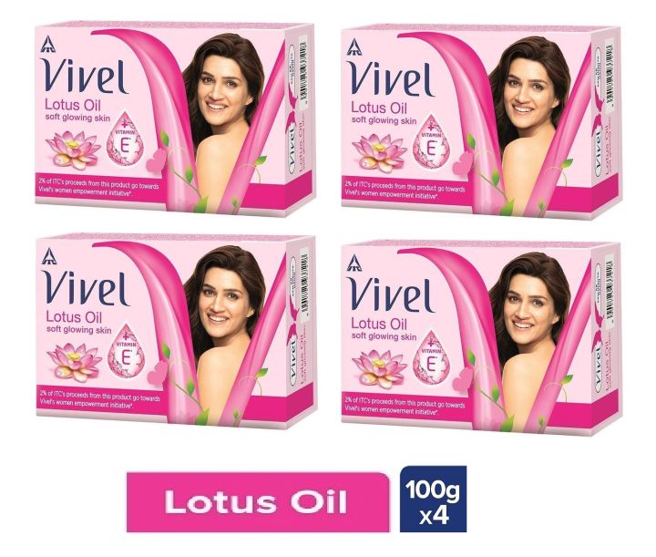 Vivel Lotus Oil Bathing Bar - 100g (Pack of 4) INDIAN | Daraz.com.bd