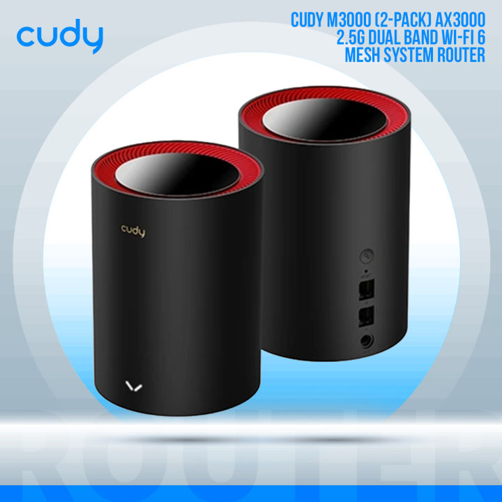 CUDY M3000 (2-Pack) AX3000 2.5G Dual Band Wi-Fi 6 Mesh System Router ...