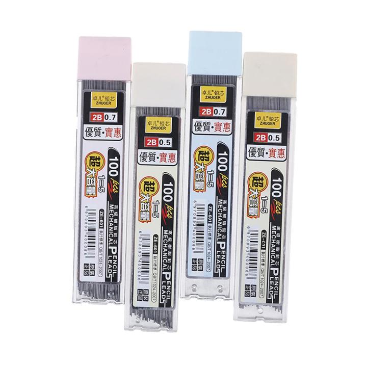 100Pcs graphite lead 2b mechanical pencil refill automatic replace ...