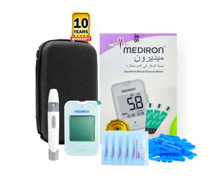 Mediron Blood Glucose Monitoring Diabetes Machine | Daraz.com.bd