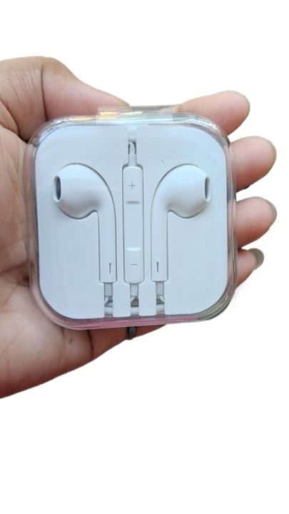 Super Headphone For All phones Wired Headset with Mic - White | Daraz ...