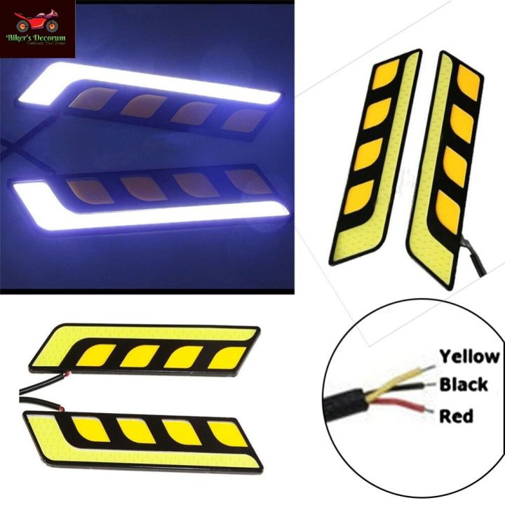 Universal waterproof Yellow Turn signal Daytime Running DRL decorative ...